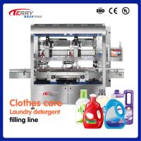 China Servo Motor Driven 6 Heads Detergent Liquid Packing Machine 1L-5L for sale