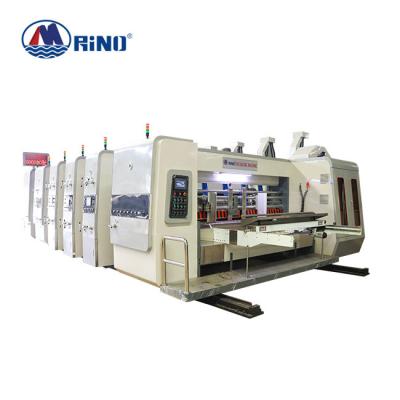 China Carton Box 3 Color Flexo Printing Machine With Slotting Die Cutter for sale