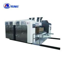 China Rino Carton Box 2 Color Corrugated Flexo Printing Machine With Slotting Stacker for sale