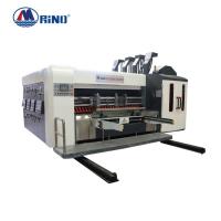 China PLC Automatic 2 Color Carton Box Flexo Printing Machine With Die Cutter Slotter for sale
