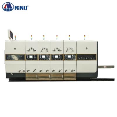 China Four Color Corrugated Carton Box Flexo Printer Machine With Slotter Die Cutter for sale