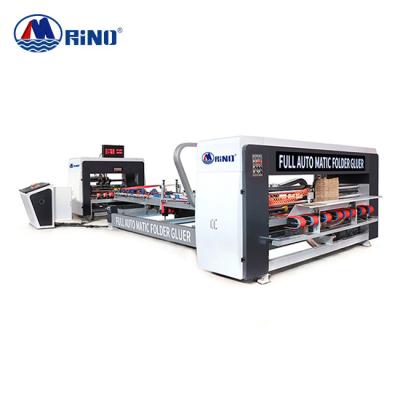 China RINO Carton Box Folder Gluer Machine , 12kw Corrugated Box Pasting Machine 2600×1600mm for sale