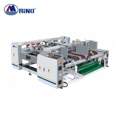 China Double Pieces Carton Box Folder Gluer Machine 2.5T Pressing Type for sale
