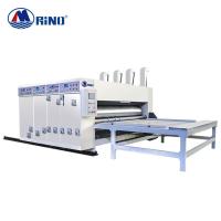 China 3 Color Carton Box Flexo Printing Machine Chain Drive Feeding With Die Cutting slotter for sale