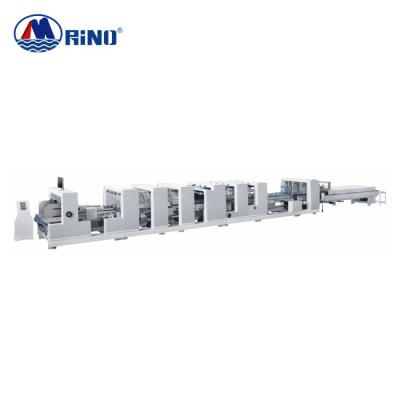 China 9T 400m/Min High Speed Folding And Gluing Machine 4 6 Corner For Carton for sale