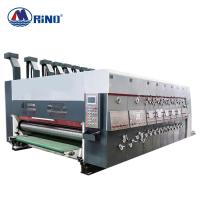 China Automatic Four Color Flexo Printing Machine With Slotter And Stacker 100pcs/Min for sale