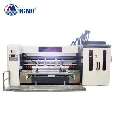 China Double Color Carton Box Flexo Printer With Die Cutter For Corrugated Board for sale