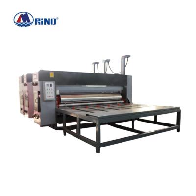 China Carton Box 2 Color Flexo Printing Machine Chain Drive Feeding With Slotter for sale