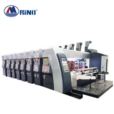 China 1400mm 5 Color Carton Box Flexo Printing Machine With Slotter Die Cutting for sale