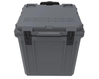 China 46L LLDPE Rotomolded Unbreakable Cooler Box Ice Retention Bear Resistant Waterproof Food Chair Chest Fishing Camping for sale