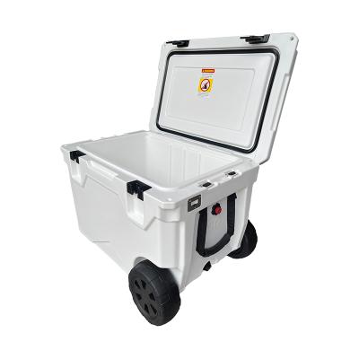China Hot Sale Plastic in Stocks Large Size Locking Ice Cooler Box for sale