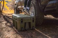 China V5 Rugged Camping Storage Box Interlocking Stackable 150L Capacity for sale