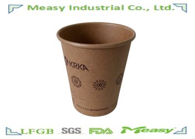 China Take- Away Single Wall Kraft Paper Cups for Hot Coffee and Tea for sale