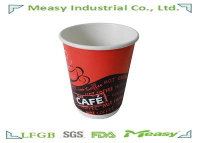 China Takeaway Double Wall Paper Cups With PE Coated Heigh 92mm for sale
