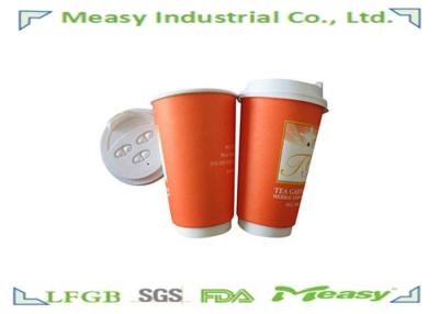 China Double wall disposable coffee cups With PS lids , Take away Coffee Cups for sale