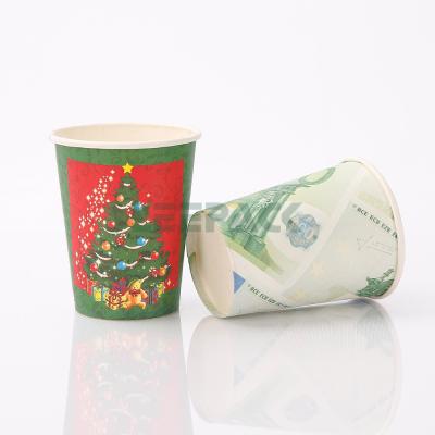 China 8oz disposable single wall paper coffee cups,shopping mall supermarket paper cups,custom printed paper cups 250ml for sale