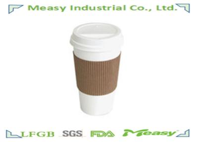 China Corrugated Paper  Disposable Insulated Coffee Cups with Cup Sleeve for sale