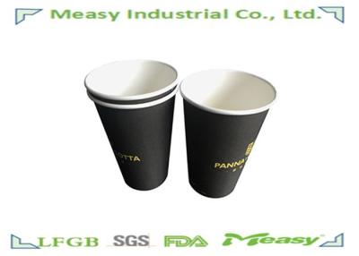 China 500cc Black Single Wall Paper Cups Disposable Coffee Cups Medium Speed Machine Made for sale