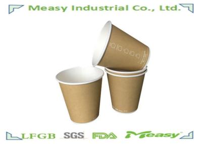 China 10 Ounce Kraft Color Single Wall Paper Cups 300 CC Takeaway for sale