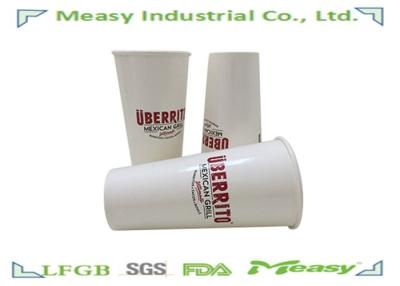 China 22OZ Large Juice custom disposable coffee cups Double PE Coated for sale