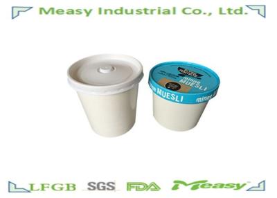China Eco friendly disposable soup bowls , paper food storage containers Matching Paper Or Plastic Lid for sale