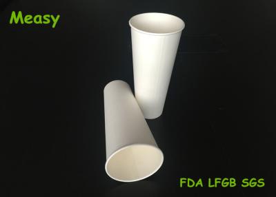 China Large / little Size White Single Wall Paper Cups , Hot paper drink cups Non deformation for sale