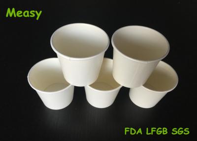 China 4 Oz 110cc printed White paper cold cups For Ice Coffee / Cola , Double PE Coated for sale