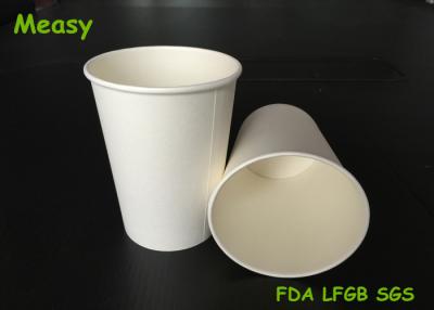 China 600ml White And Blank biodegradable paper cups Without Printing , Environmental Friendly for sale