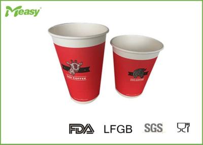China Red 12oz  Various sizes Single Wall Paper Cups for hot coffee , custom color for sale