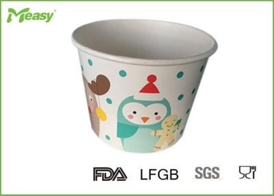 China Customized Disposable Paper Bowl For Frozen Yogurt / Ice Cream , FDA  LFGB Standard for sale
