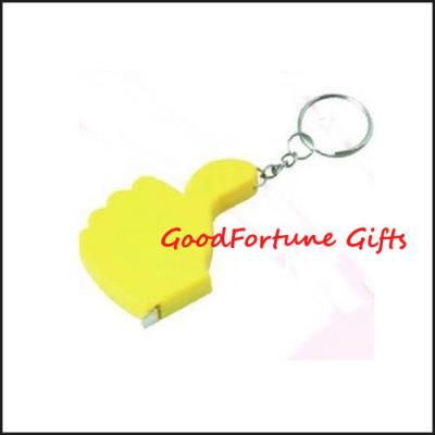 China Praise Gesture Tape Keyrings keychain gift for sale