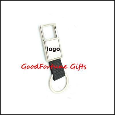 China Promotion gift printed logo Metal Braid Loop Keyrings for sale
