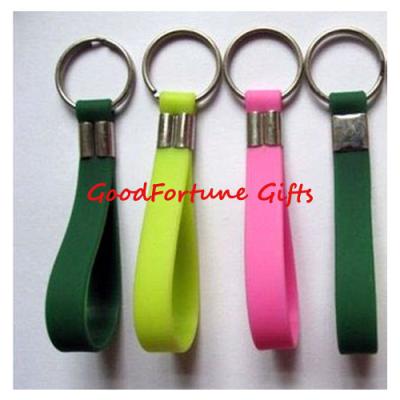 China promotional gift logo Silicon Loop Keyrings for sale