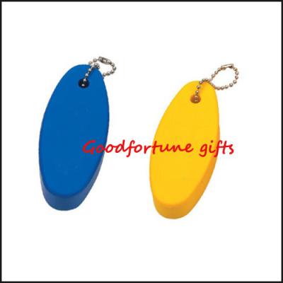 China promotion gift priinted logo PU Foam Floating Keychain for sale