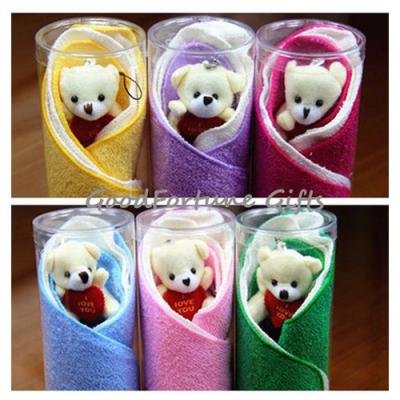 China creative cotton animal shape dog bear towel wedding gift souvenir for sale