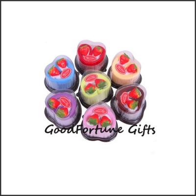 China promotional creative heart cake design cotton towel wedding birthday festival gift for sale