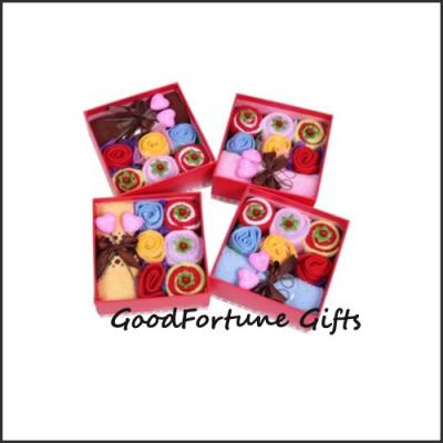China promotional creative sushi 6sets /case design cotton towel wedding birthday festival gift for sale