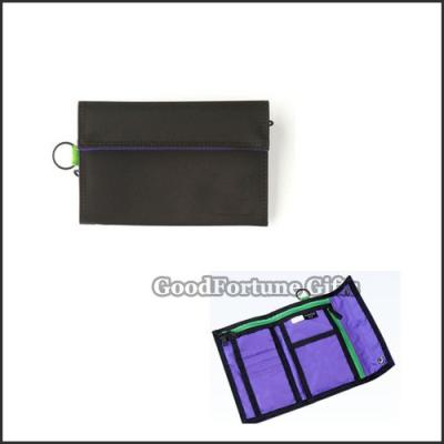 China Good promotional high quanlity 2 fold polyester wallet purse gift logo for sale