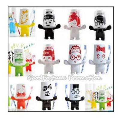 China customed logo promotional Eco ps different pattern toothbrush holder cup gift for sale