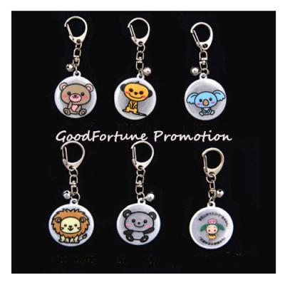 China promotion printed logo Eco pvc reflective traffic safety item keychain keyrings gift for sale