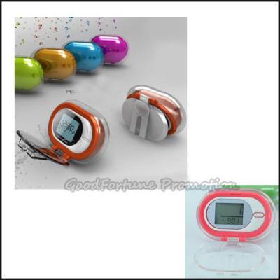 China high quanlity promotion crystal portable waist clip hanging pedometer gift printed logo for sale