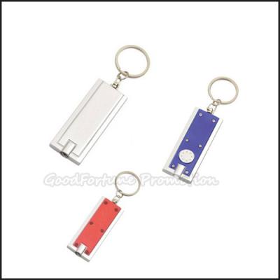 China Customed promotion advertising led flashlight torch keychain keyrings Printed logo for sale