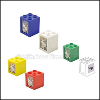 China Hot Sale promotional white Square cubic piggy bank coin case money box savings bank gift for sale