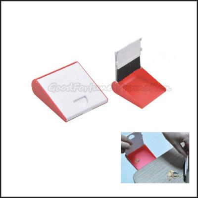 China Eco ABS promotional fold desk garbage scraps of paper case box organizer with brush gift for sale