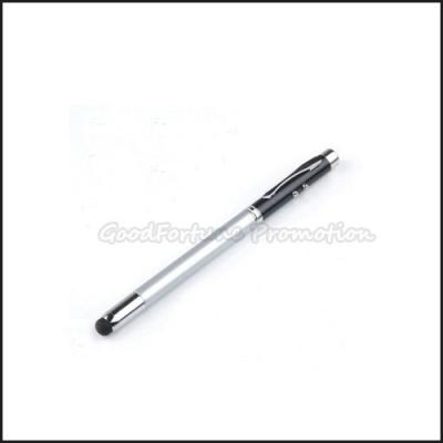 China Hot Sale high quanlity Promotional printed logo touch iphone pen with torch and laser for sale
