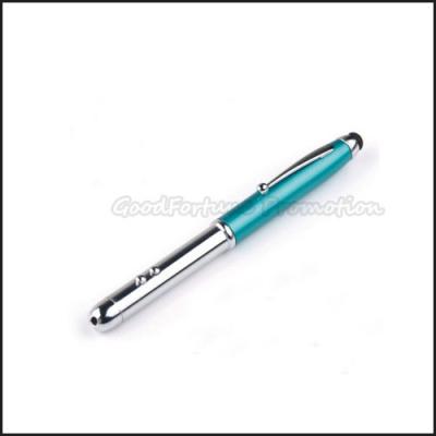 China Hot Sale high quanlity Promotional printed logo touch iphone pen with torch and laser for sale
