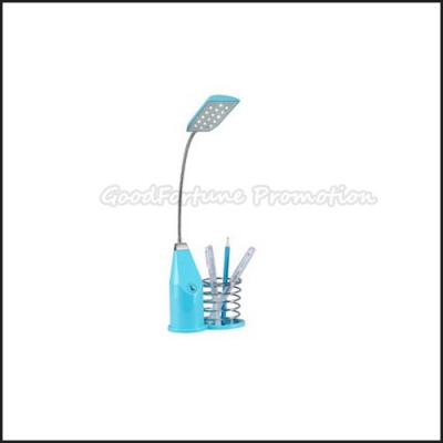 China Hot Sale Promotional printed logo fold desk table pen holder with led light student gift for sale