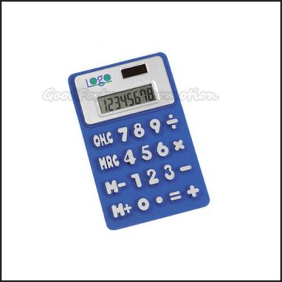 China Hot Sale Promotional printed logo Soft Eco Silicon Coloured Mini Calculator business gift for sale