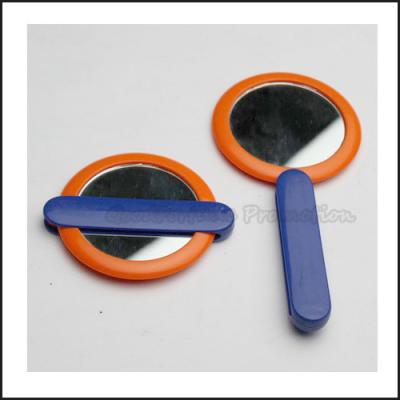 China Hot Sale Promotional printed logo portable Fold pocket make up dress mirror business gift for sale