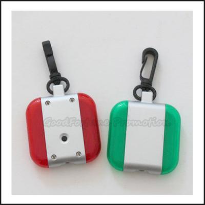 China Promotional printed logo bag shape reflective led safety hanger keyrings keychain gift for sale